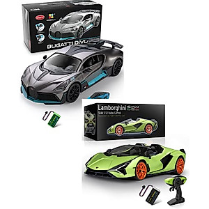 MIEBELY Remote Control Car, Bugatti Divo Rc Cars 12Km/h, 2.4Ghz Licensed Model Car 7.4V Toy Car Headlight for Adults Boys Girls Age 6-12 Years Birthday Ideas Gift