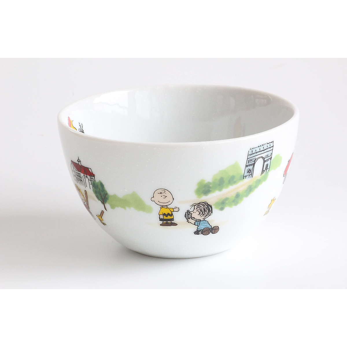 シミズ陶業(Shimizutougyou) London Paris Snoopy Bowl, Set of 2
