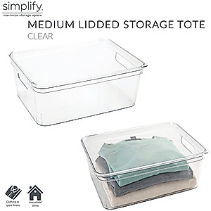 Simplify Medium, Super Clear Lidded Storage Bin