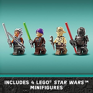 LEGO Star Wars Ahsoka Tano’s T-6 Jedi Shuttle, Star Wars Playset Based on the Ahsoka TV Series, Show Inspired Building Toy for Ahsoka Fans Featuring a Buildable Starship and 4 Star Wars Figures, 75362