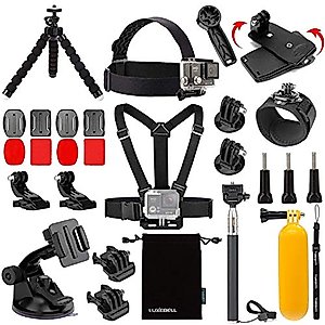 Luxebell Accessories Kit for AKASO EK5000 EK7000 4K WiFi Action Camera GoPro Hero 11 10 9 8 7 6 5/Session 5/Hero 4/3+/3/2/1 Max Fusion SJ4000 SJ5000