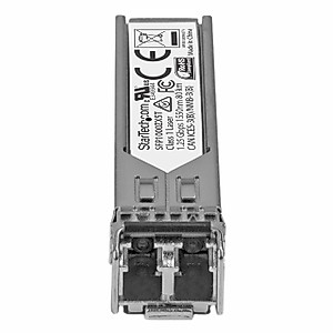 StarTech.com MSA Uncoded Compatible SFP Module - 1000BASE-ZX - 1GbE Single Mode Fiber (SMF) Optic Transceiver - 1GE Gigabit Ethernet SFP - LC 70km - 1550nm - DDM (SFP1000ZXST),Silver