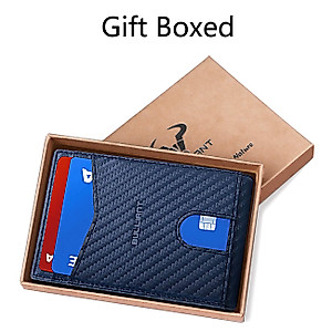 BULLIANT Slim Wallet Money Clip, Mens Front Pocket Wallet For Men 8 Cards 3"x4.25",RFID Blocking,Gift Boxed