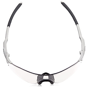 Oakley Men's OO9313 EVZero Path Low Bridge Fit Polarized Rectangular Sunglasses, Matte White/Clear Black Iridium Photochromic, 38 mm