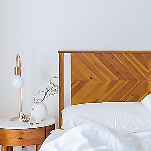 Bme Vivian Headboard ONLY, Rustic & Scandinavian Style with Solid Acacia Wood, Easy Assembly, King, Rustic Golden Brown