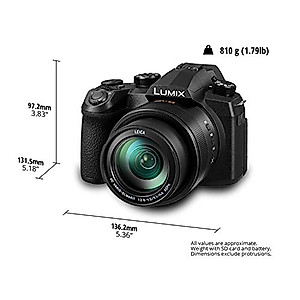 Panasonic LUMIX FZ1000 II 20.1MP Digital Camera, 16x 25-400mm LEICA DC Lens, 4K Video, Optical Image Stabilizer and 3.0-inch Display – Point and Shoot Camera - DC-FZ1000M2 (Black)