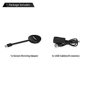XTRONS 4K Wireless Display Adapter Airplay Miracast Dongle for TV, WiFi Display Dongle Wireless HDMI Dongle TV Receiver Screen Mirroring Adapter for iOS / Android / Monitor / Projector