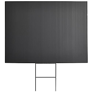 8-Pack Corrugated Plastic Yard Signs, 18x24 Outdoor Poster Board for Garage and Estate Sale, Happy Birthday, Moving, Lawn, Open House Supplies, Arts & Crafts, 4mm Thick Sheets Blank Surface (Black)