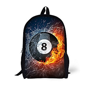 ENDUO DESIGN Book Bags for Kids 17 Inch Combustion Pattern School Bags (Billiards)