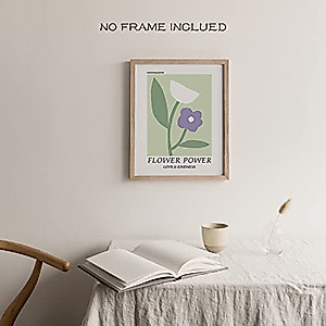 La Naranja Danish Pastel Room Decor Aesthetic Green Purple Wall Art Matisse Prints Abstract Wall Paintings for Girls Bedroom Gifts for Teens, Set of 6 Pictures, 8''x10'', UNFRAMED