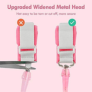 Lehoo Castle Upgraded Anti Lost Wrist Link, Kid Harness with Induction Lock, Safety Wrist Leash for Toddlers, Kids Backpack Leash, Child Leash Harness (Pink)