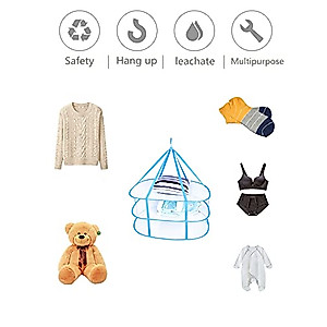 Large Folding Laundry Drying Rack, Clothes Drying Rack, Portable Sweater Drying Rack, Mesh Hanging air Dryer, Lay fold Flat Dry Hanger for Indoor Outdoor, Delicates, Towel, Socks,Swimsuit