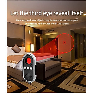 OLYAXEN Anti Hidden Camera Detector Spy Camera Finder Personal Emergency Safe Sound Alarm with Mini LED Flashlight Pocket Sized Camera Finder Locates Hidden Camera Quickly and Instantly