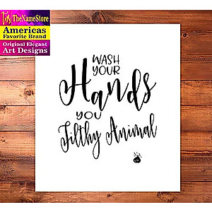 TheNameStore Bathroom Quotes and Sayings Art Prints | Set of Four Photos 8x10 Unframed | Great Gift for Bathroom Decor