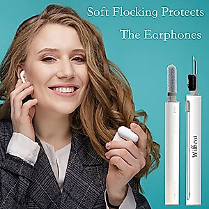 Wilbeva Cleaner Kit for Airpods Pro 1 2 3 Samsung MI Android Earbuds, Multifunctional Cleaning Pen for Bluetooth Earphones & Headphones Case Cleaning Tools with Soft Brush
