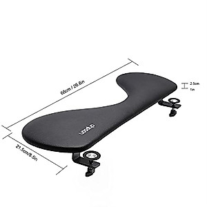 AHPOON Ergonomics Desk Extender Tray,Keyboard Drawer Tray 26.8"x8.5" Punch-Free Clamp on,Table Mount Armrest Shelf, Computer Elbow Arm Support