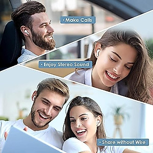 Wireless Earbuds, Bluetooth 5.2 Headphones Mini Wireless in Ear with ENC Noise Cancelling Mic, 30H with HiFi Stereo IP7 Waterproof Earphones Air Buds Pro Touch Control Smart Pop-up Auto Pairing