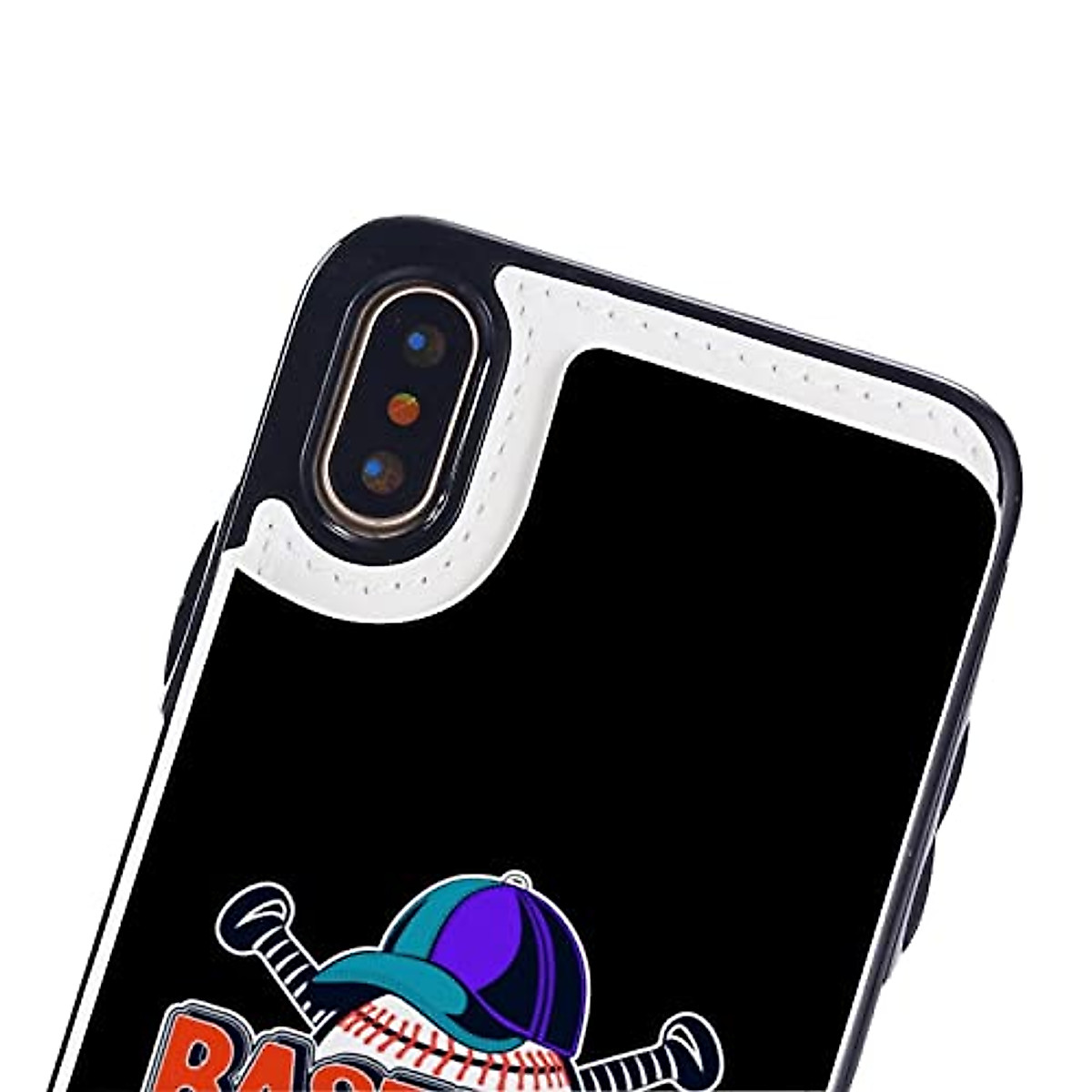 I Love Baseball Wallet Phone Cases Fashion Leather Design Protective Shell Shockproof Cover Compatible with iPhone X/XS
