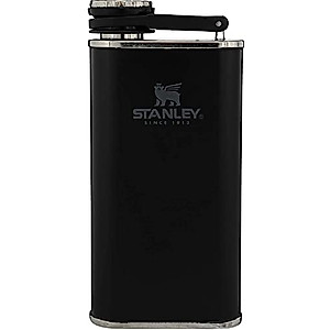 Stanley Stainless Steel Shot Glass And Flask Gift Set, Outdoor Adventure Pack With 4 Metal Shot Glasses, 8oz Whiskey Flask, And Travel Carry Case
