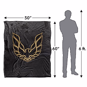 Pontiac Galvanized Firebird Officially Licensed Silky Touch Super Soft Throw Blanket 50" x 60"