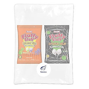 Halloween Cotton Candy, Assorted Fruit Flavored Candy, Goody Bag Fillers for Boys or Girls, 2.1 oz, 2 Pack