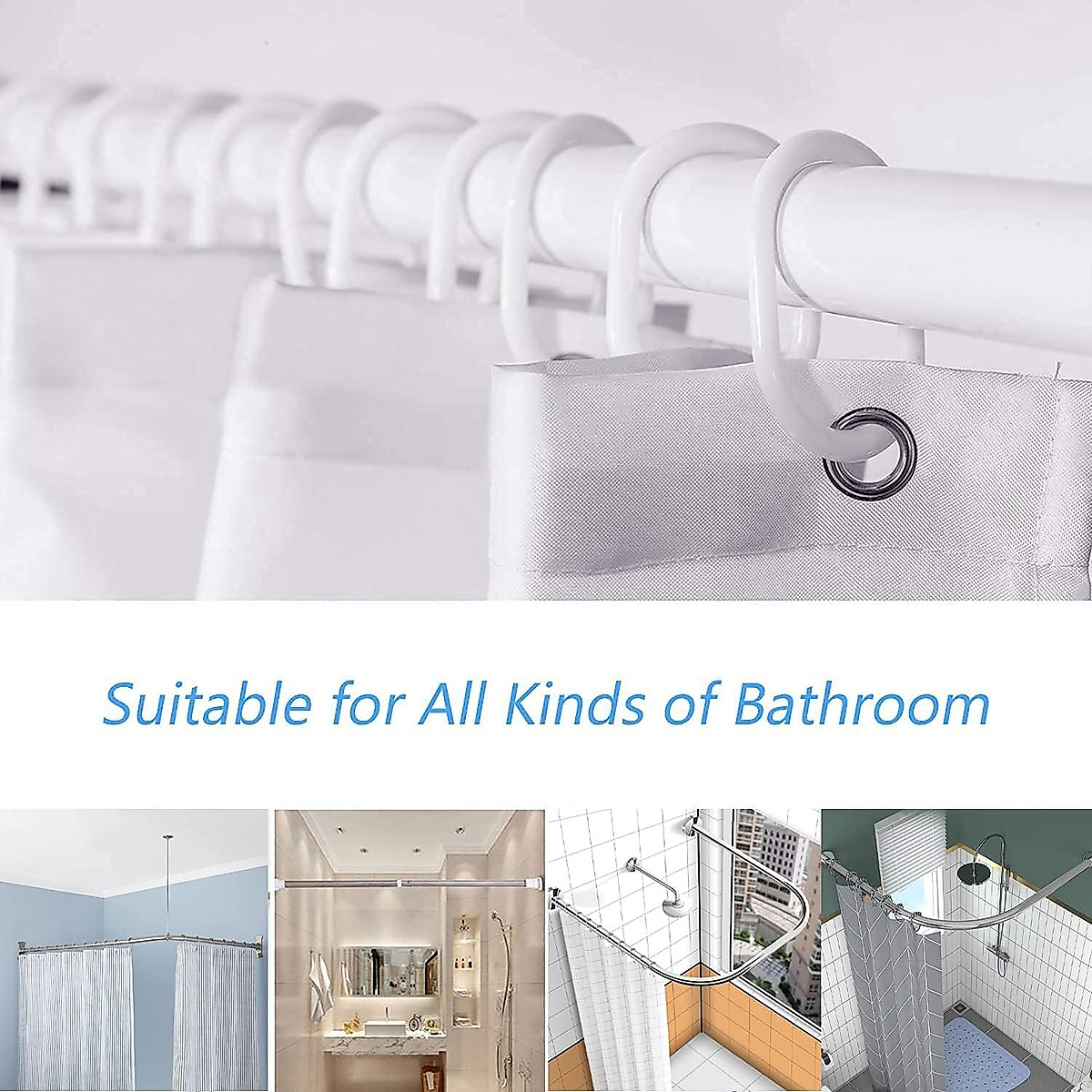 JEMXWUX Pink Flamingo Shower Curtain Tropical Palm Tree Ocean Beach Seaside Coastal Fantasy Romantic Fabric Bathroom Curtain Set with Hooks(70" WX70 H)