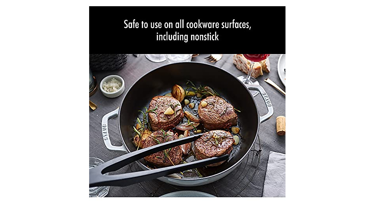 STAUB Tongs 12.25" - Durable Nonstick Cooking Tool