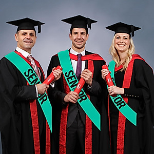 6Pcs Teal Senior 2025 Sash with Black Printing Letters, 2025 Graduation Celebrations Sashes, Class of 2025 Sash for Graduation Party, Senior Cheer Sashes, Cheerleader Sash, Class Competition Sashes