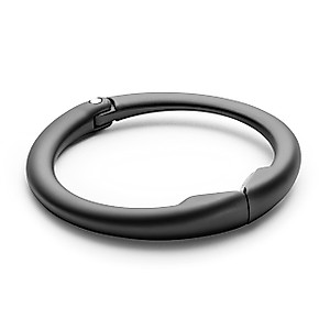 Clipa Bag Hanger - Matte Black PVD - The Ring That Opens Into a Hook and Hangs in Just 1/2" of Space, Holds 33 lbs., 3 yr. Warranty