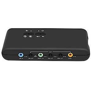LEAGY USB 7.1 External Sound Card (8-Channel) - 7.1 Channel USB Soundbox - Dynamic 3D Surround Sound - UP to 8 Speakers - Simultaneous Recording and Playback - Analog and Digital Audio Equipment