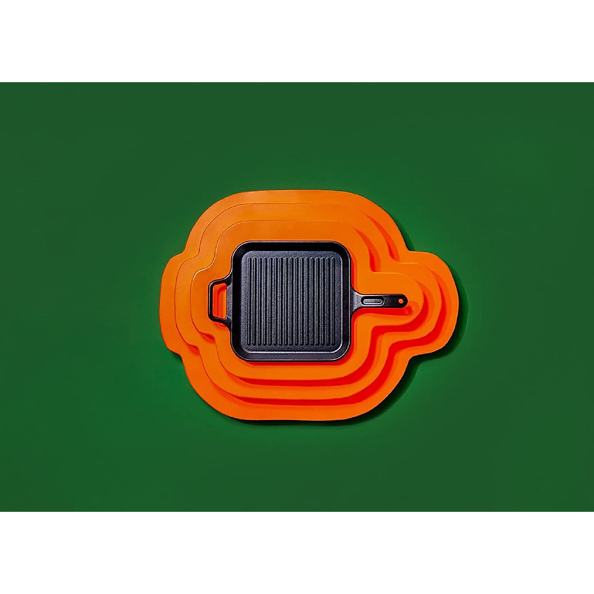 Lodge BOLD 12 Inch Seasoned Cast Iron Grill Pan; Design-Forward Cookware