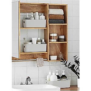 Besli Pack of 6 Small Storage Bin,Durable Storage Basket Cabinet Organizer