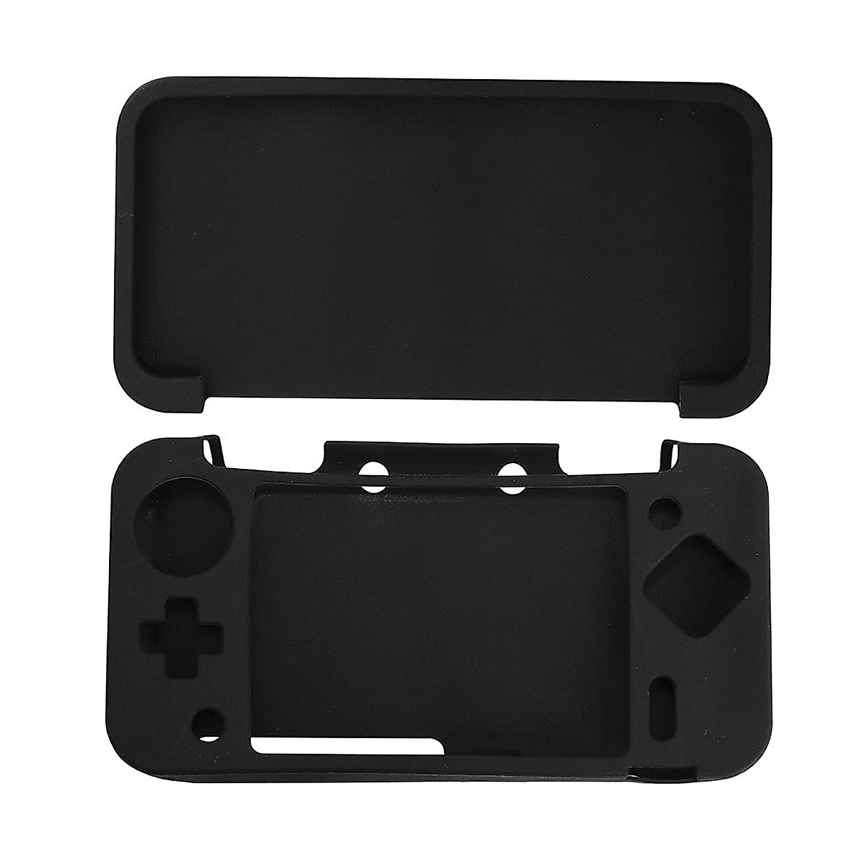 Melocyphia Soft Silicone Case Cover For New 2DS XL LL Durable Gel Rubber Protective Case Replacement (Black)