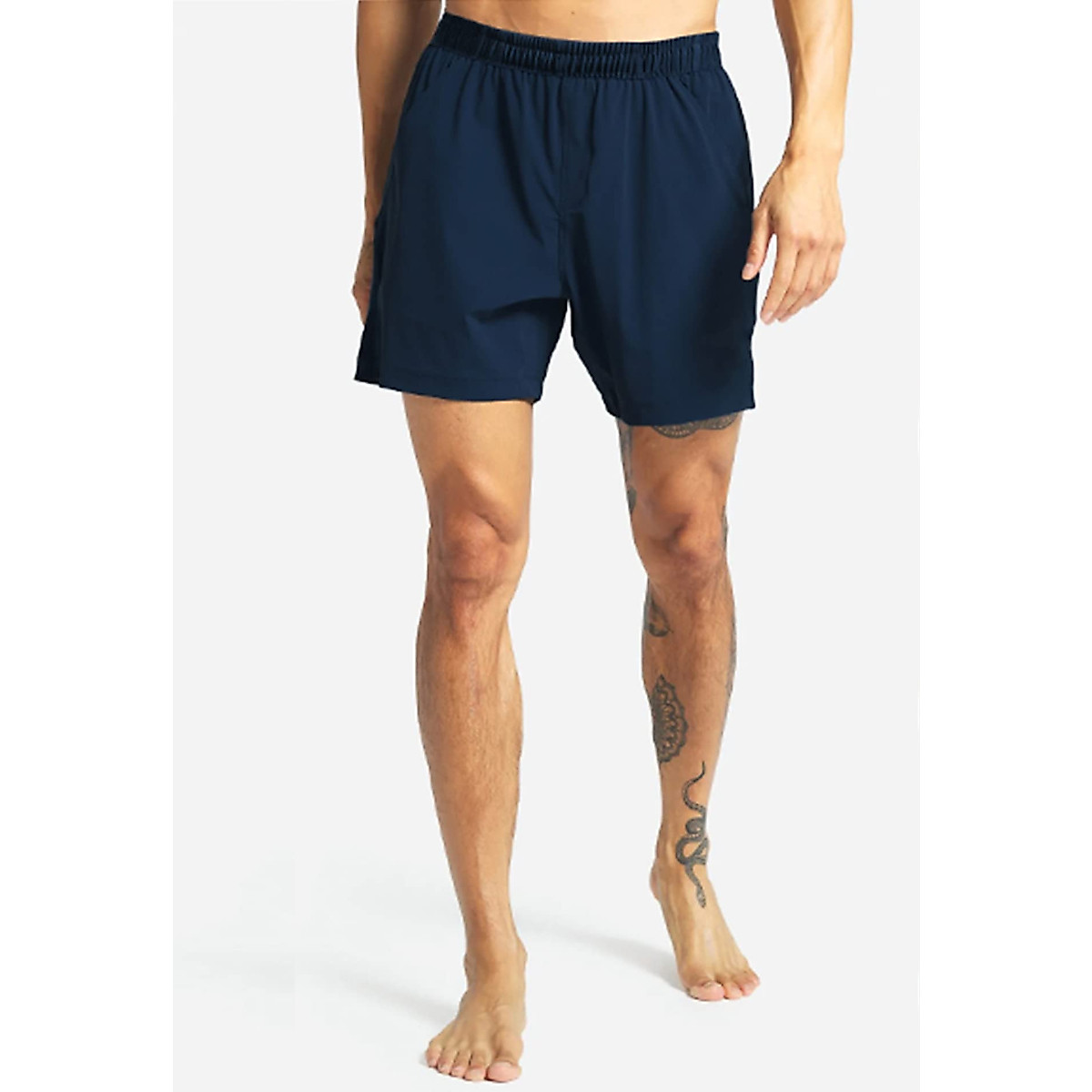 GYM REVOLUTION Men's 5 Pack Workout Running Quick Dry Gym Training Shorts with Pockets Black Grey Dark Grey Navy Blue Army Green M