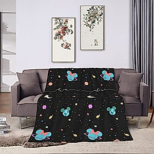 Cartoon Mouse Blanket Ultra Soft Warm Throw Blanket Suitable for Adults and Children to Use 50"X40" Fade Resistant Kawaii Cartoon Character Fuzzy Bedding for Traveling Camping Couch Sofa Gifts A- 20