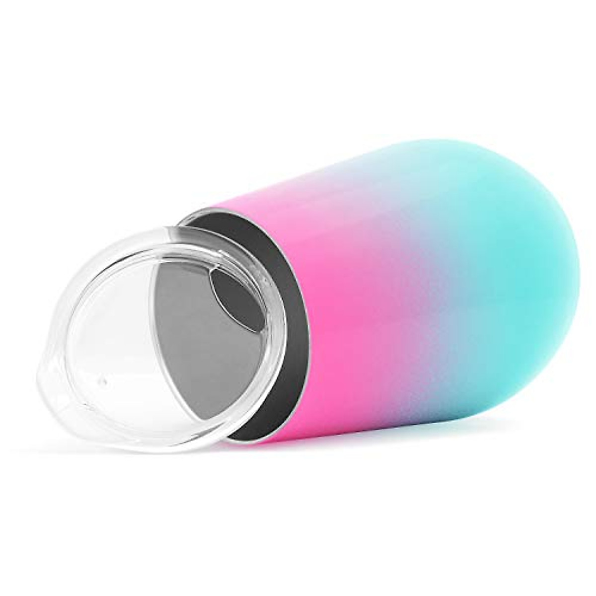 Simple Modern Wine Tumbler with Lid | Cute Stemless Glass Cup with Press-In Lid | Insulated Stainless Steel Coffee Mug | Gifts for Women Men Him Her | Spirit Collection | 12oz | Sorbet