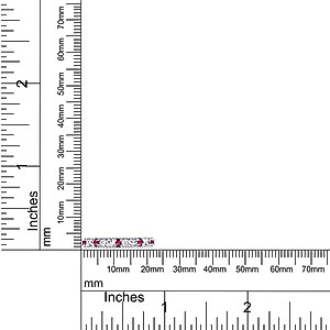 Jewel Zone US Round Cut Simulated Red Ruby Stackable Ring in 14K White Gold Over Sterling Silver