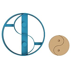 Yin Yang Symbol - Cookie Cutter/Sugar Cookie/Fondant/Clay (1085)