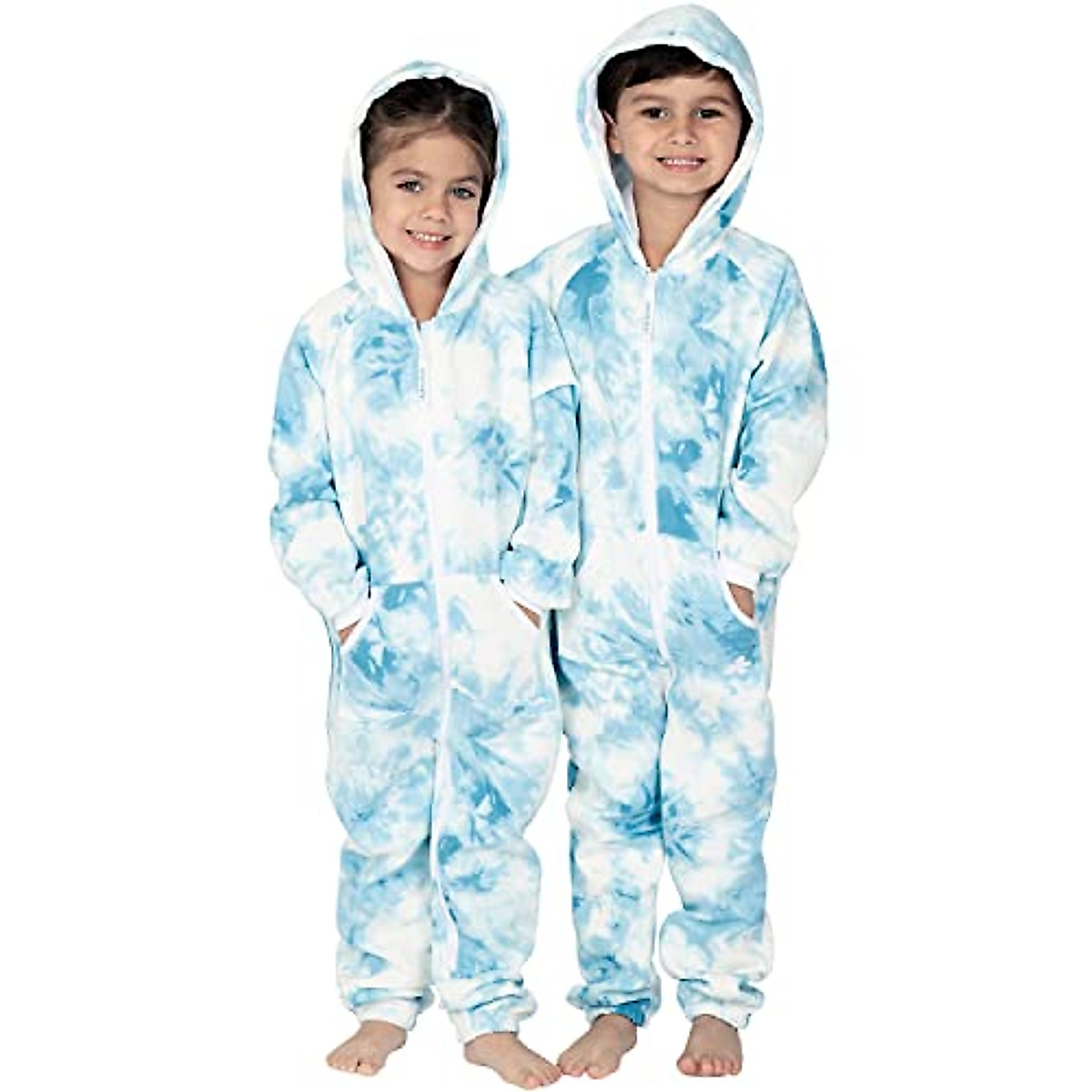 Doggie Joggies - Family Matching Tiedye Blue Pet Hoodie - Pet - XXLarge (Fits Up to 120 lbs)