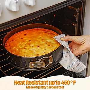 Umigy 6 Pack 9 Inch Springform Cake Pans Round Nonstick Cheesecake Pan Bakeware Springform Pan Spring Form Baking Pans Leakproof Cake Bakeware with Removable Bottom for for Home Baking Kitchen, Black