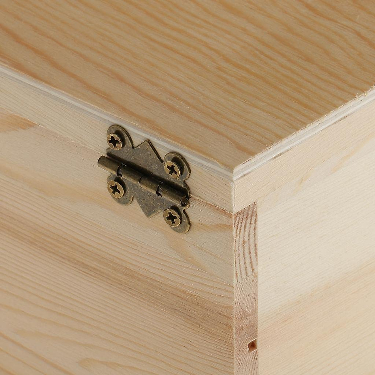 MonkeyJack 2 Tiers Plain Unpainted Wooden Jewelry Box Organizer Storage Container Unfinished Drawer Case DIY Crafts