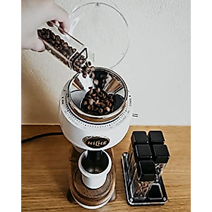 Normcore 6 Tubes Coffee Bean Cellars with Stand & Hopper - Single Dose Coffee Bean Vaults - Espresso Bean Storage Set - One-Way Exhaust Valve - Capacity 25-28g