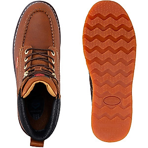 SUREWAY 6” Mens Heavy Duty Steel/Composite/Soft Toe Work Boots for Men,Goodyear Welt,Extremely Comfortable Durable Proved,Superior Oil/Slip Resistant,Thicker Leather,Wedge Sole,Moc Toe Work