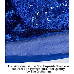 Pardecor Sequin Fabric by The Yard Glitter Fabric 1 Yard Little Mermaid Fabric Mesh Fabric Sequence Fabric Linen Material Fabric for Sewing Sparkle Cloth Fabric (1 Yard, Royal Blue)