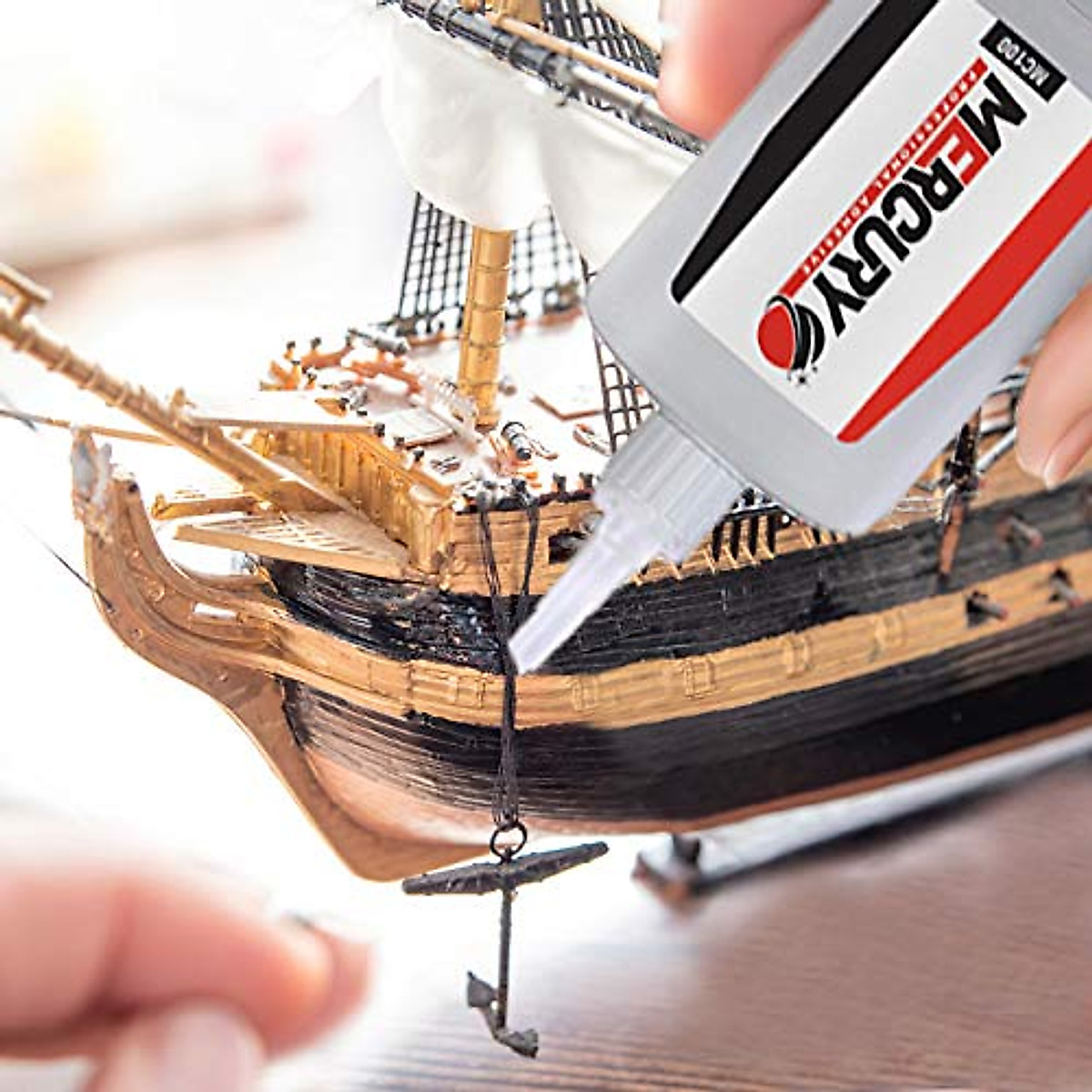 Mercury CA Glue with Activator (1.7 oz - 6.7 fl oz) Instant CA Glue for Woodworking, Cyanoacrylate Adhesive and Accelerator Spray