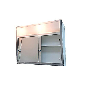 Ketcham SDL-2419-24" W x 19" H Sliding Door Series Surface Mounted Polished Edge Mirror Door Medicine Cabinet