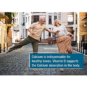 German Calcium + VIT. D - 240 Vegetarian Drink Effervescent Tablets - Orange-Grapefruit Flavor - Made in Germany