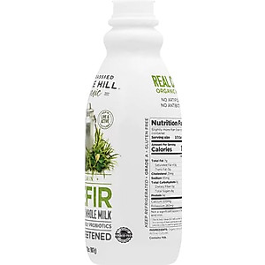 Maple Hill Crea mery, 100% Grass Fed Kefir, Plain, Organic 32 Ounce