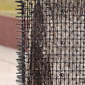 Hmyomina Cat Scat Mat with Spikes Prickle Strips Pest Repellent Spike Deterrent Mat with 12 Garden Staples (13FT)…