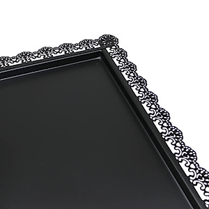 Set of 4 Pcs Iron Cake Stand Cake Holder Dessert Serving Trays for Wedding Birthday Party Baby Shower Halloween Display (Black)